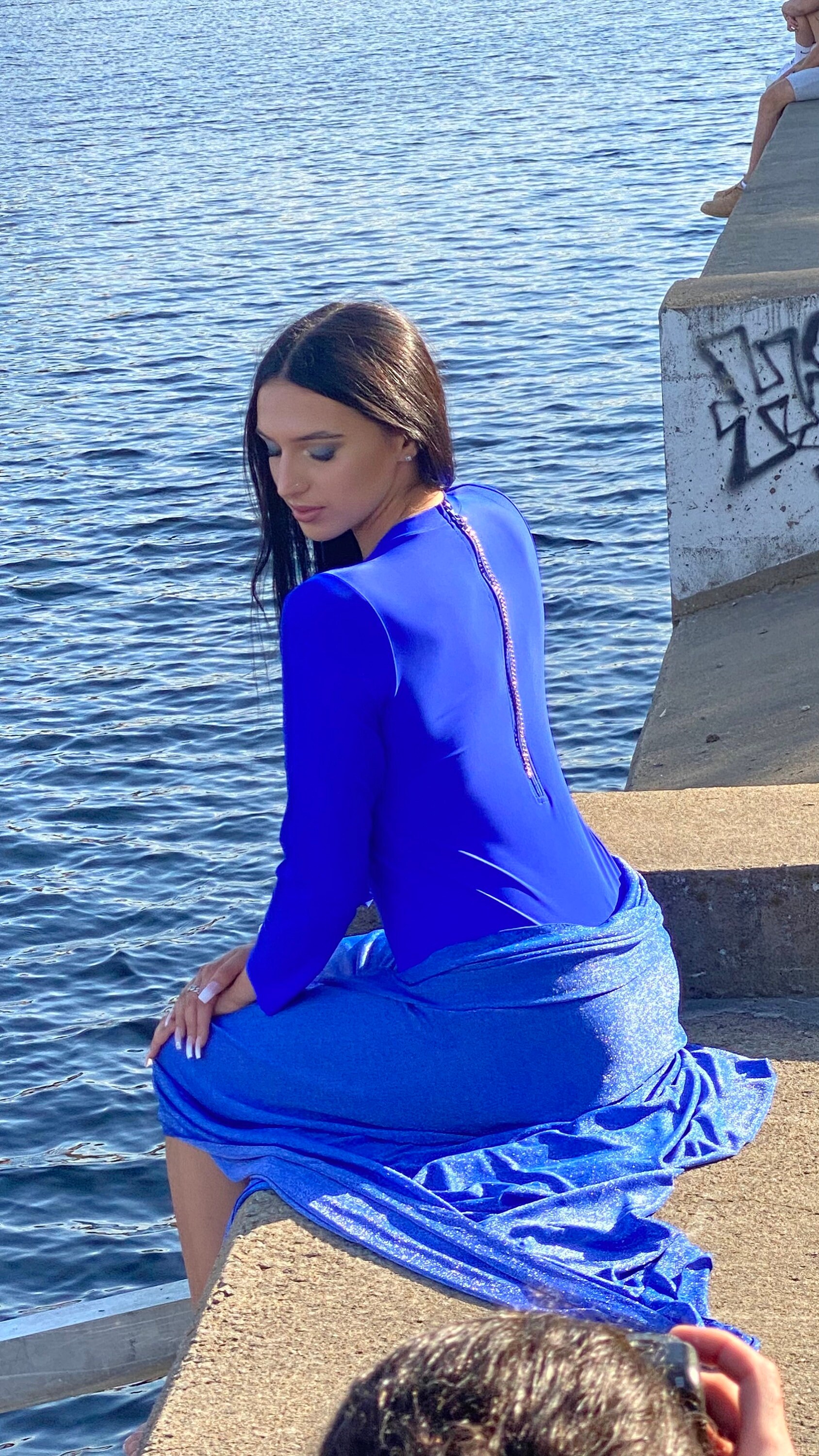 5piece Burkini Neon Blue Swimwear or Burkini Set Includes:- Swimsuit ...