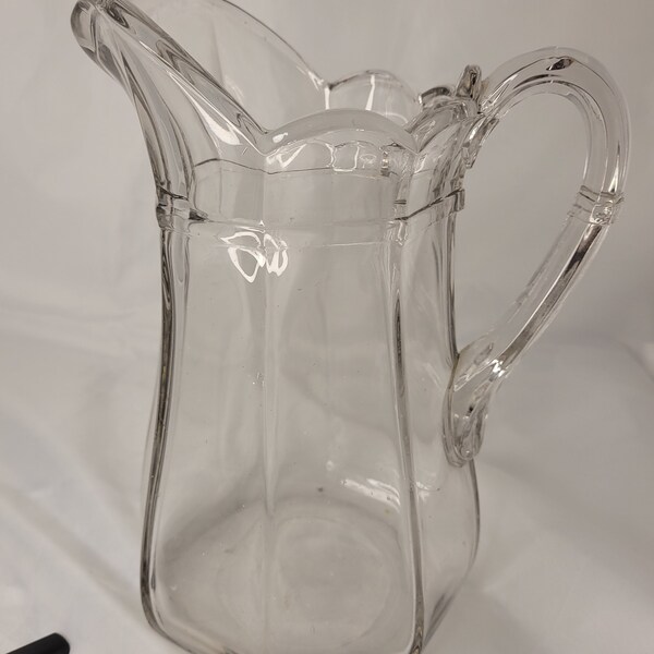 Antique Clear Glass Pitchers - Etsy