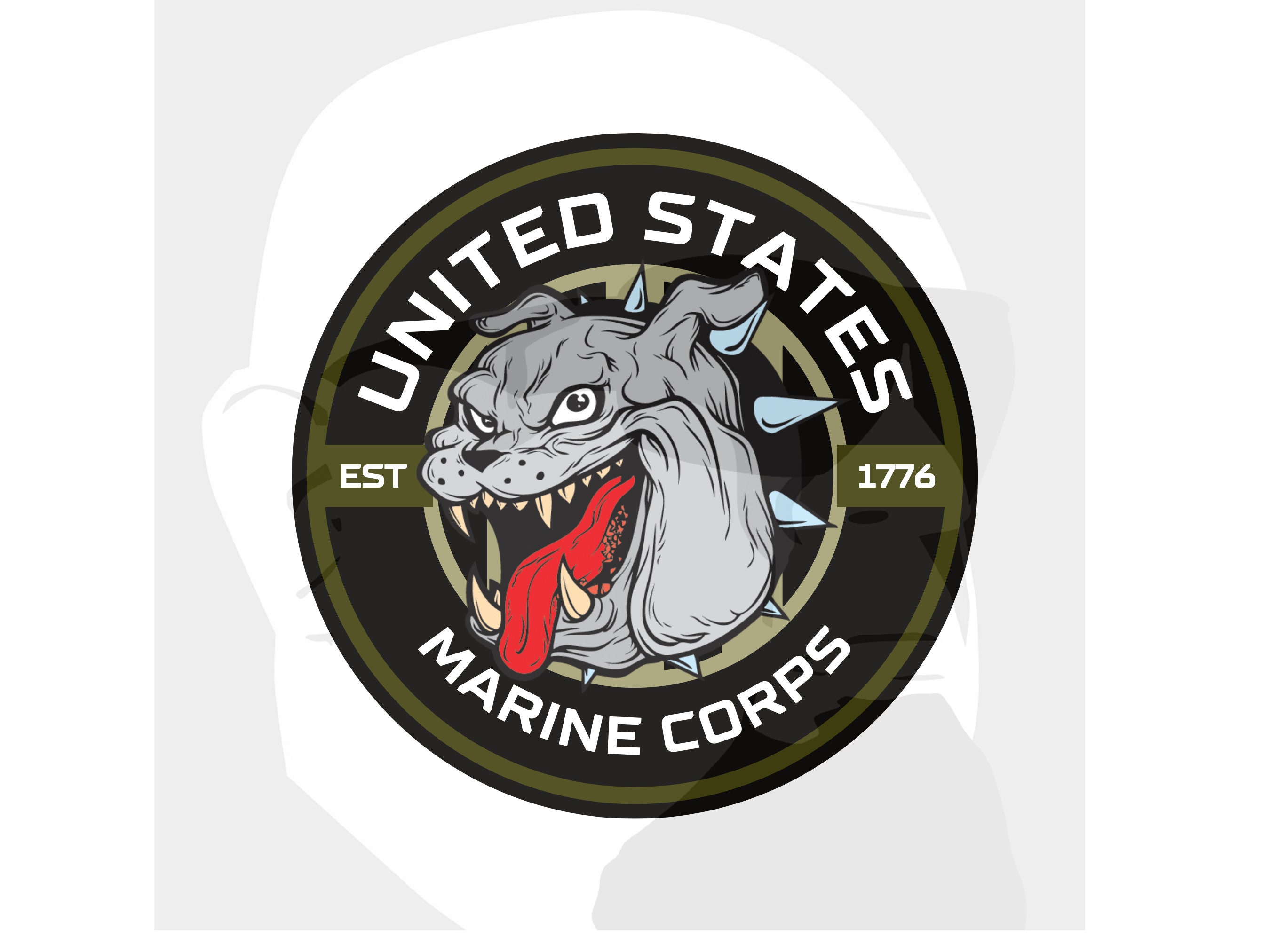 USMC Custom Bulldog Logo - Etsy