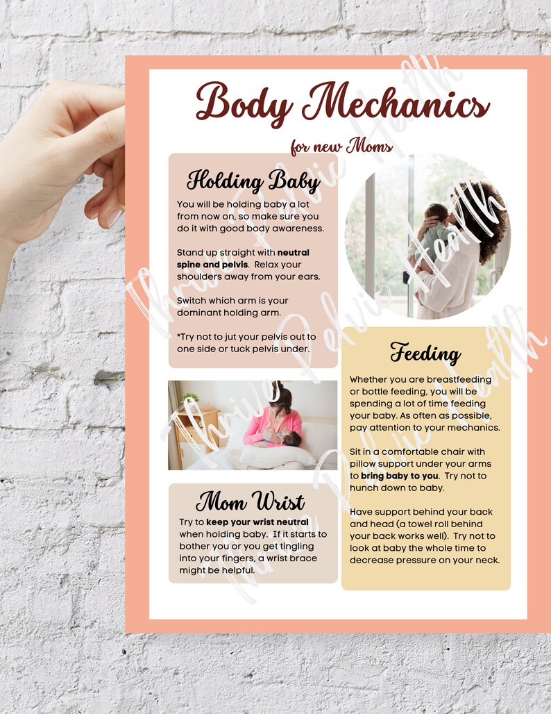 DIGITAL DOWNLOAD: Mom Mechanics Patient Handout 8.5"x11" - Etsy