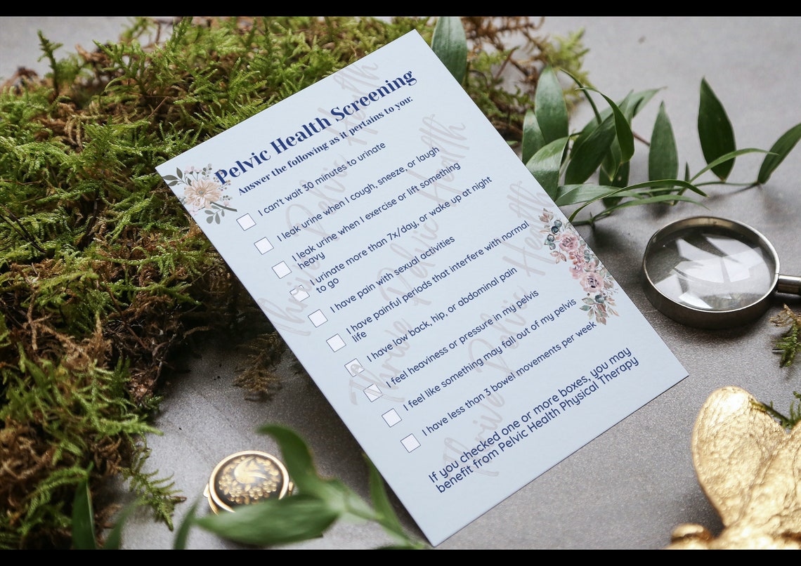 DIGITAL DOWNLOAD: Pelvic Health Screening Handout. 8.5"x11" - Etsy