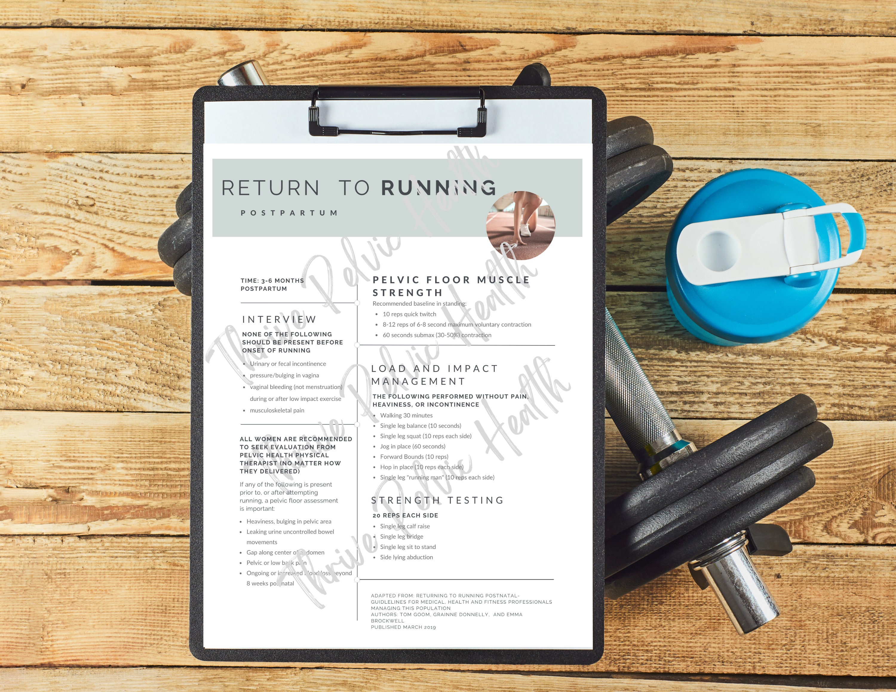 DIGITAL DOWNLOAD: Return to Running Postpartum; Patient Education ...
