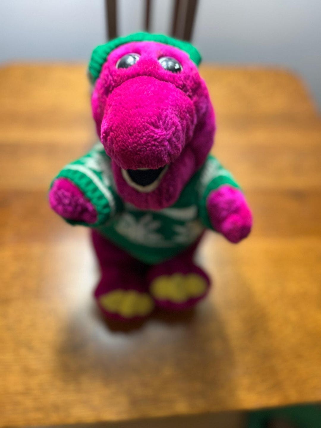 Vintage Christmas Dakin Barney the Dinosaur, Vintage 1992 Barney Plush ...