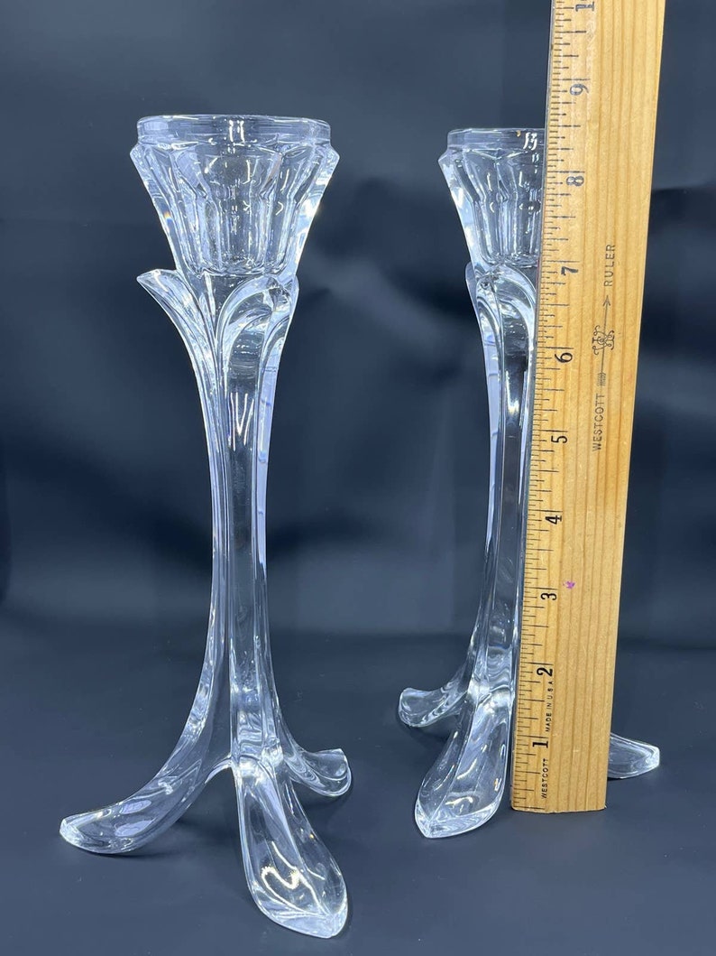 Cristal D'arques Bandol Lead Crystal Candle Holders - Etsy