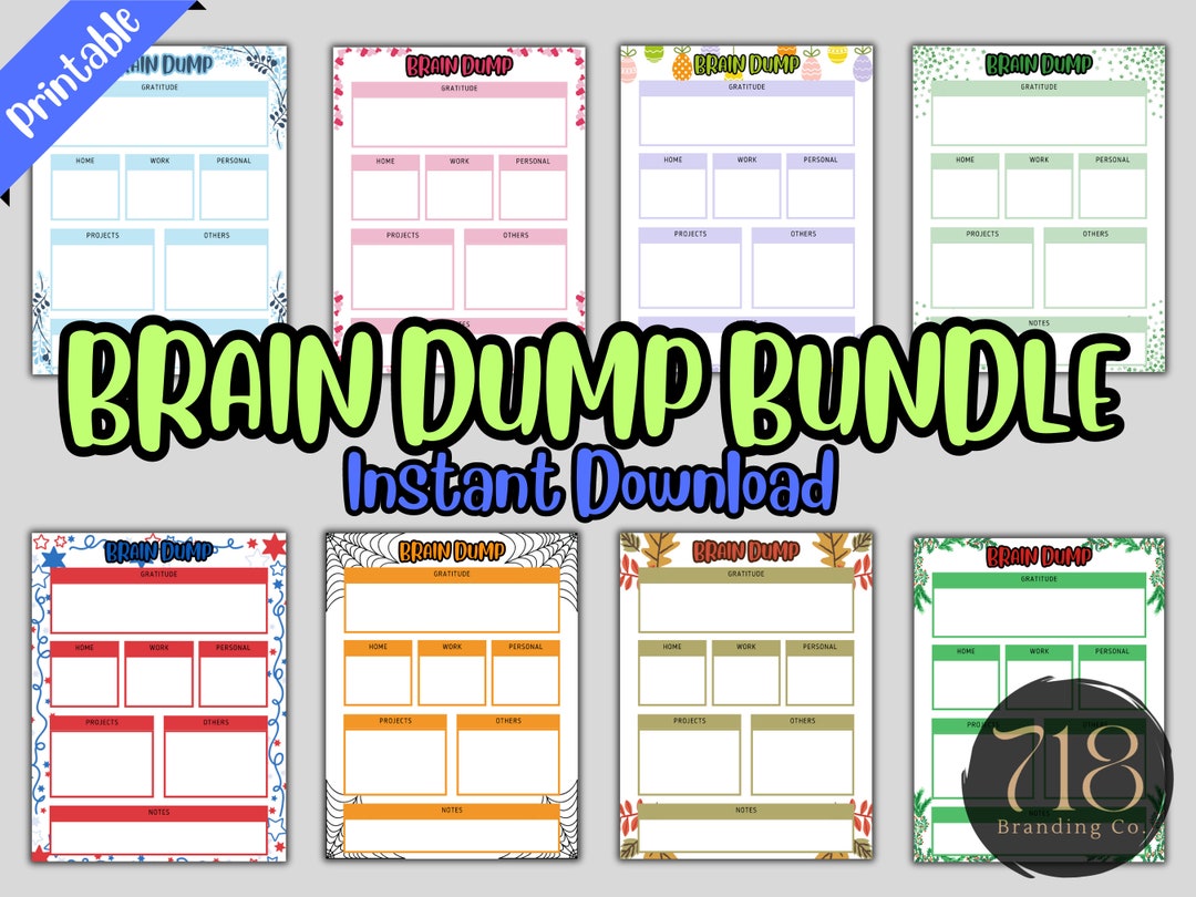 Brain Dump Bundle Instant Download - Etsy