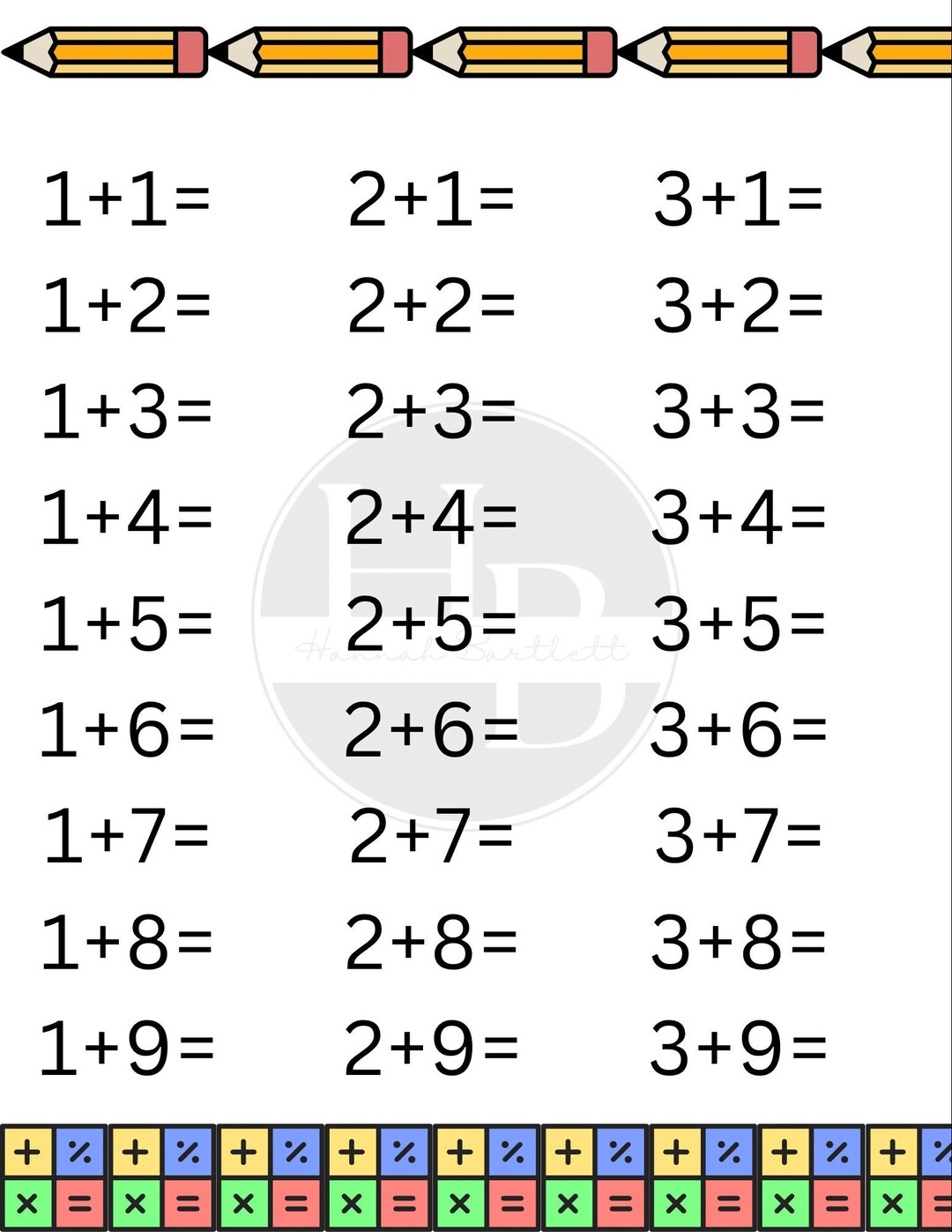 Homeschool Math Sheet - Etsy Canada