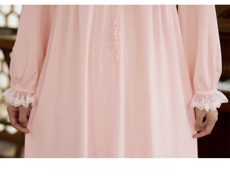 Cotton Embroidery Nightgown French Sleepwear Romantic - Etsy