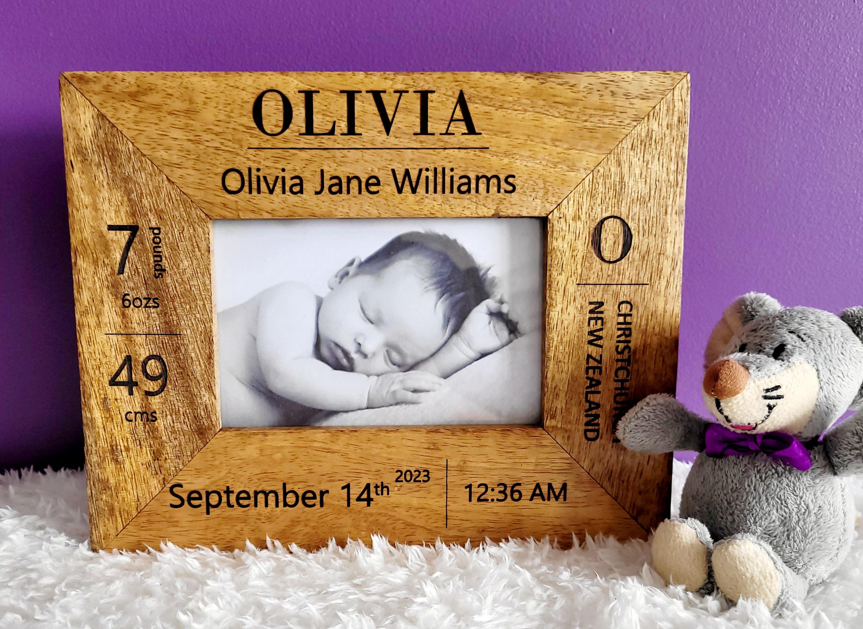 Personalised Baby Photo Frame, Newborn New Baby, Christmas Gifts ...