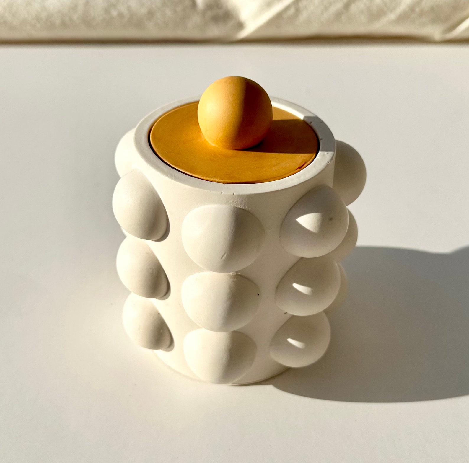 Jesmonite Bubble Pot With Lid - Etsy