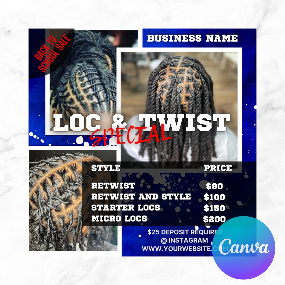Back to School Hair Flyer | Book Now Flyer | Custom Flyer Design | Loc ...
