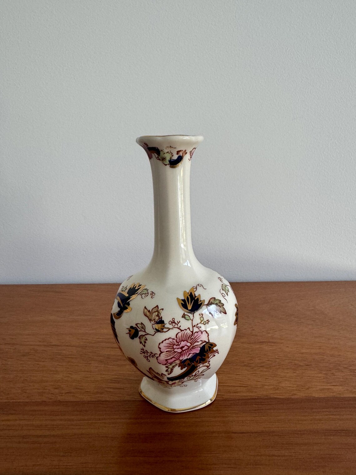 Vintage Pair Masons Bud Vases Ironstone Mandalay Pattern Hand Painted ...