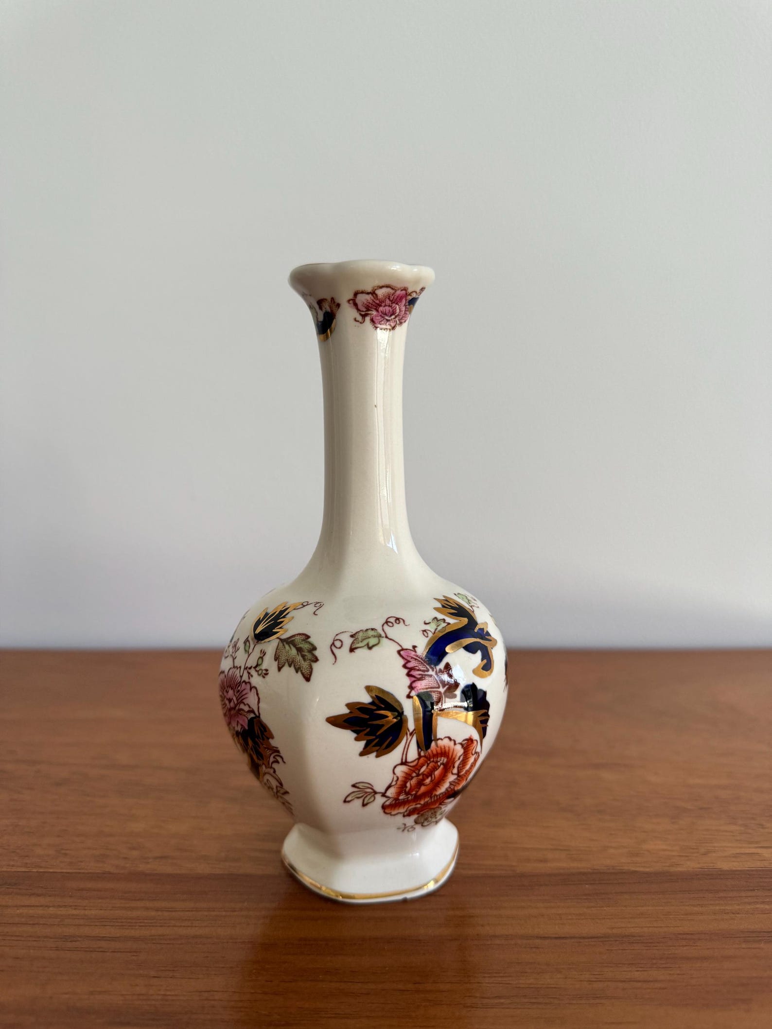 Vintage Pair Masons Bud Vases Ironstone Mandalay Pattern Hand Painted ...