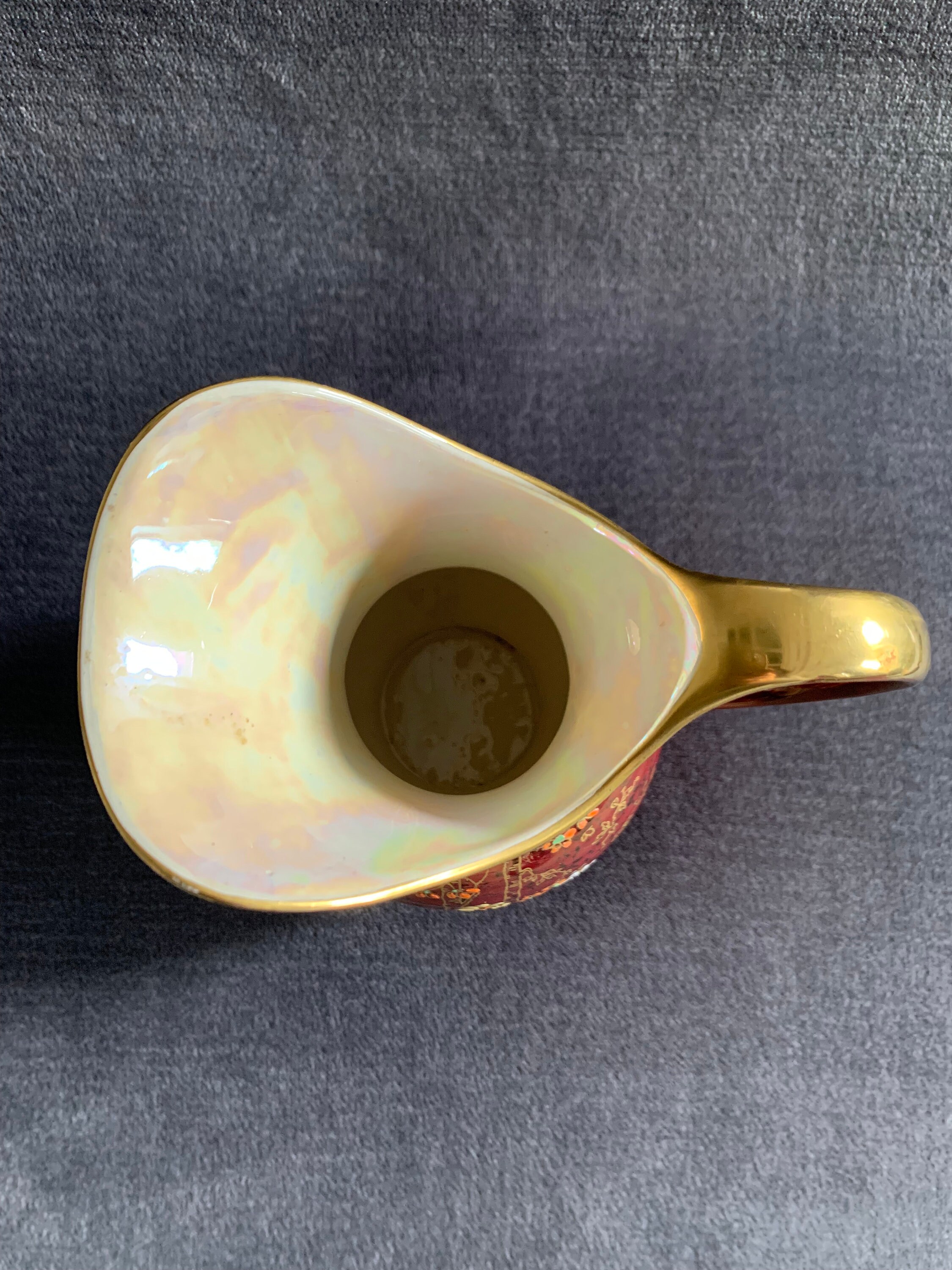 Vintage Rare Crown Devon Fieldings Jug Gilded Hand-painted Enameled ...