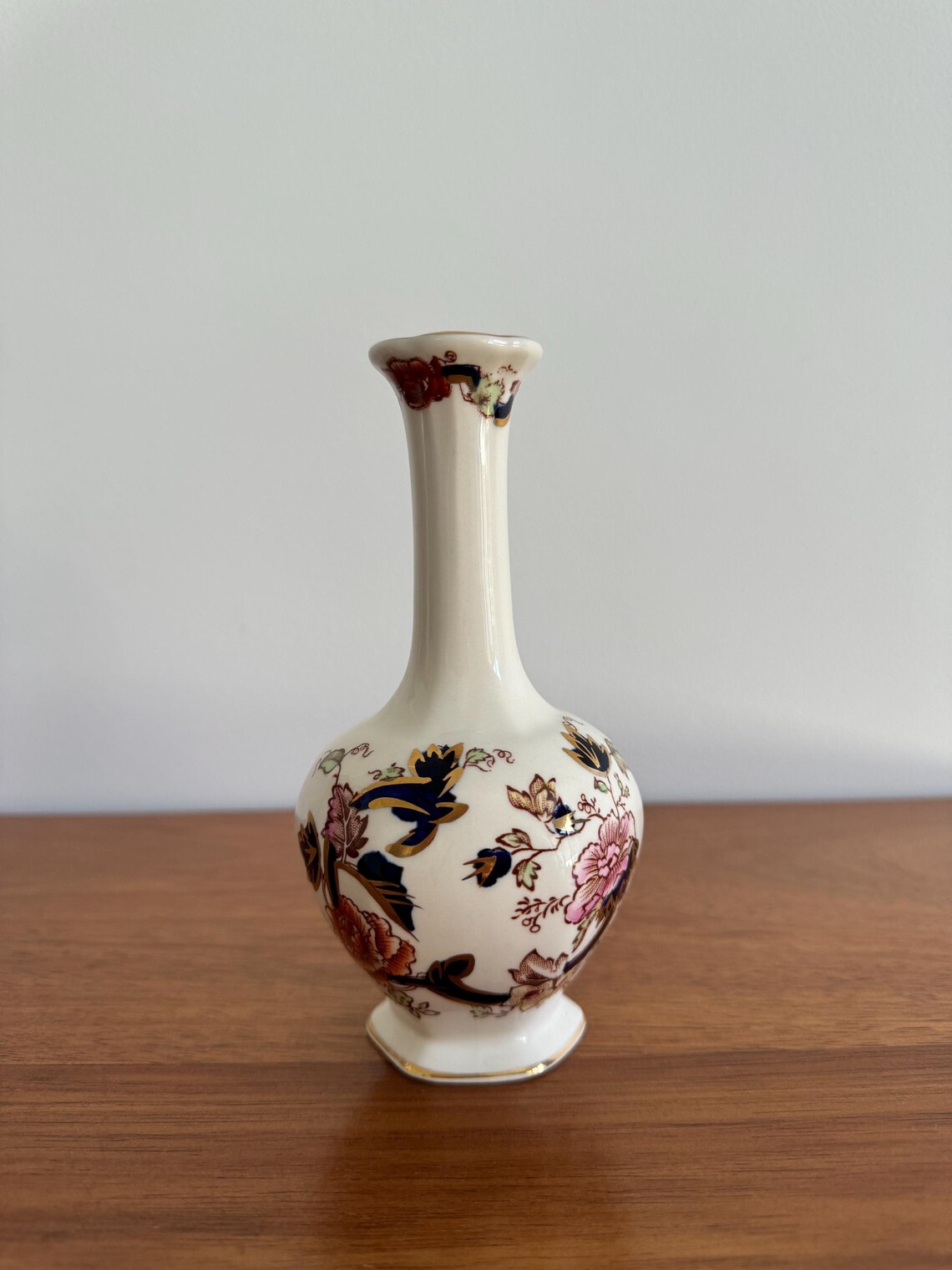 Vintage Pair Masons Bud Vases Ironstone Mandalay Pattern Hand Painted ...