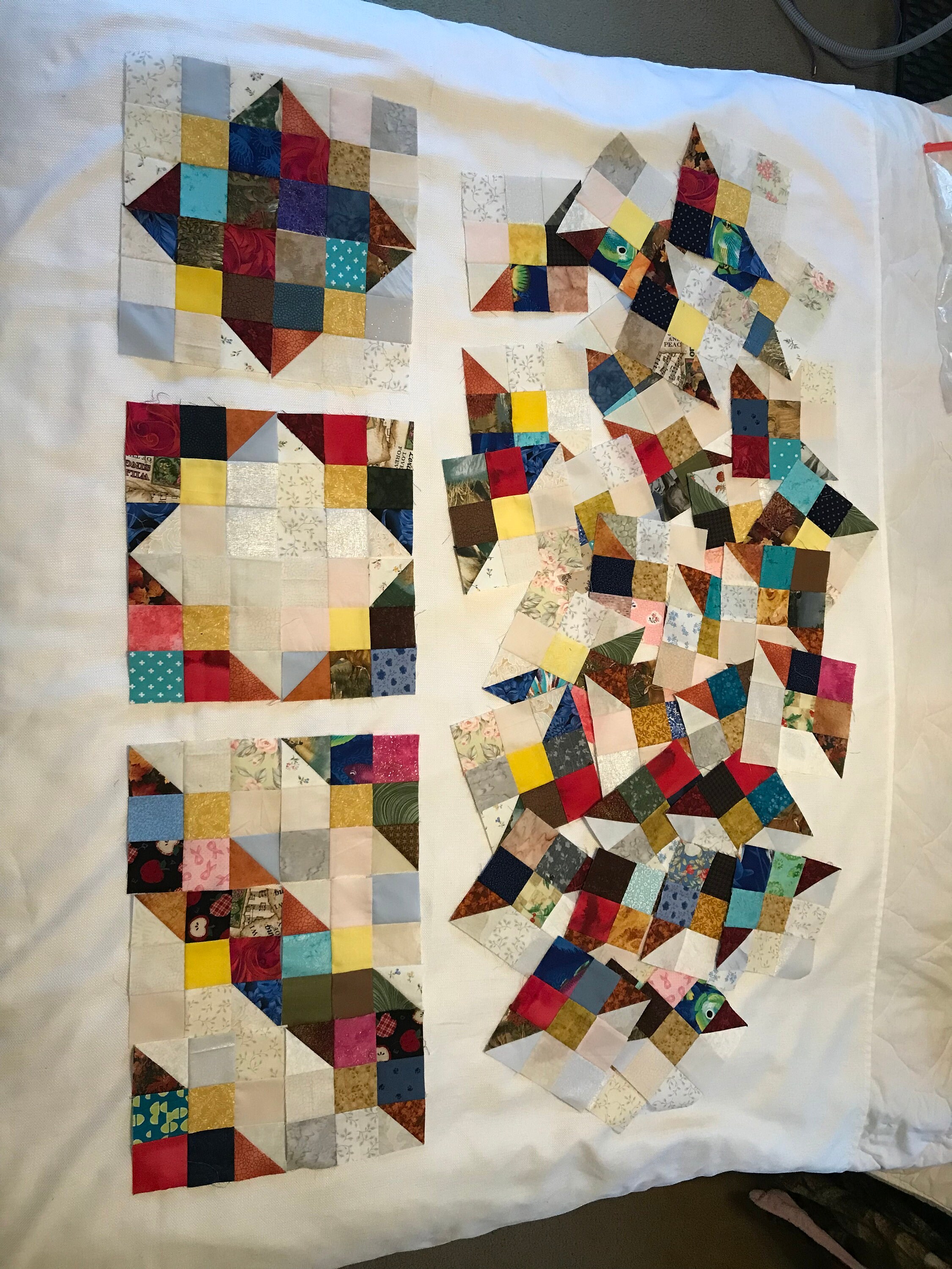 Unfinished Quilt Blocks Scrappy Lights & Darks Lot of 48 - Etsy