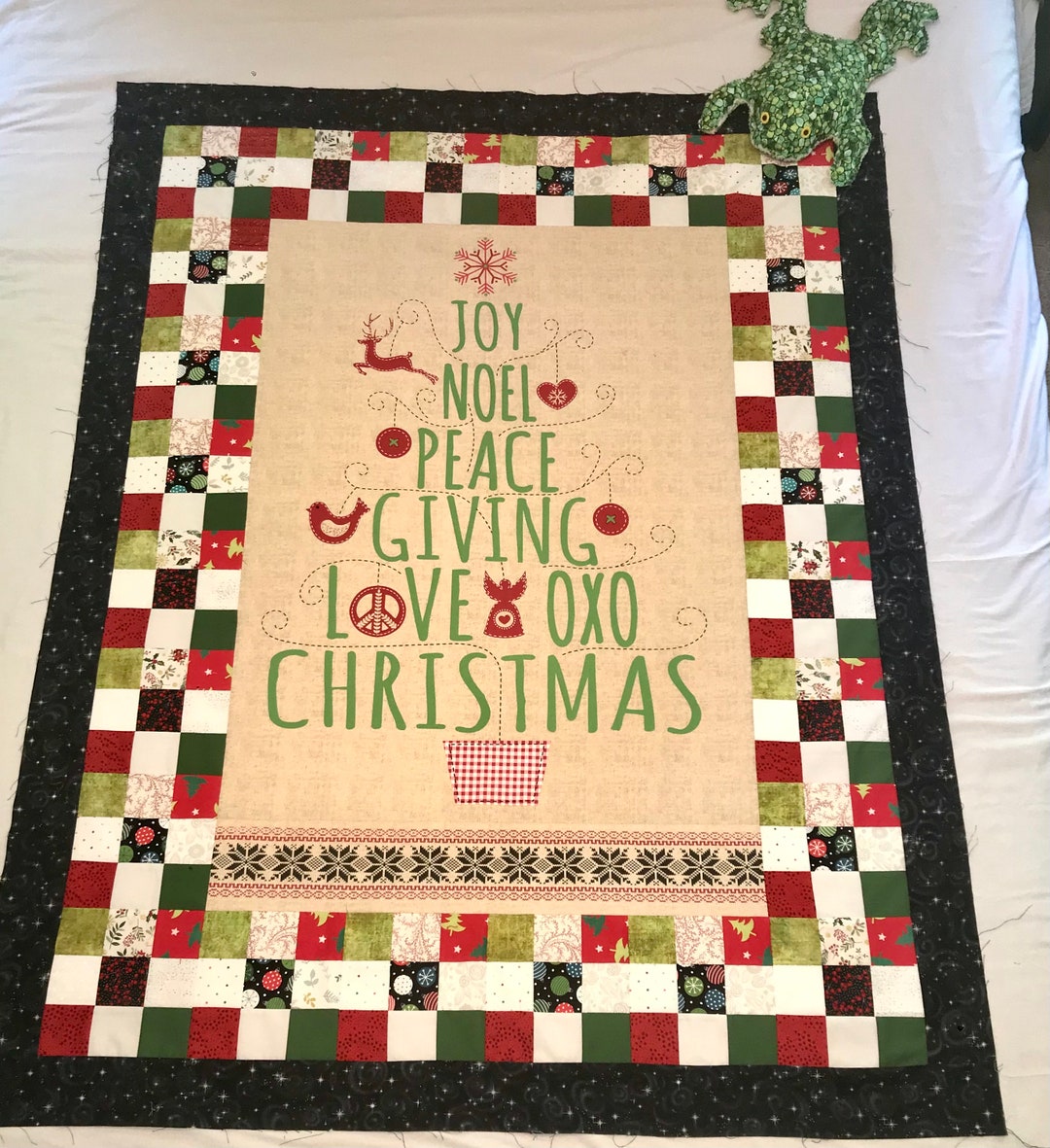 Unfinished Quilt Top Christmas Scrappy Patches - Etsy