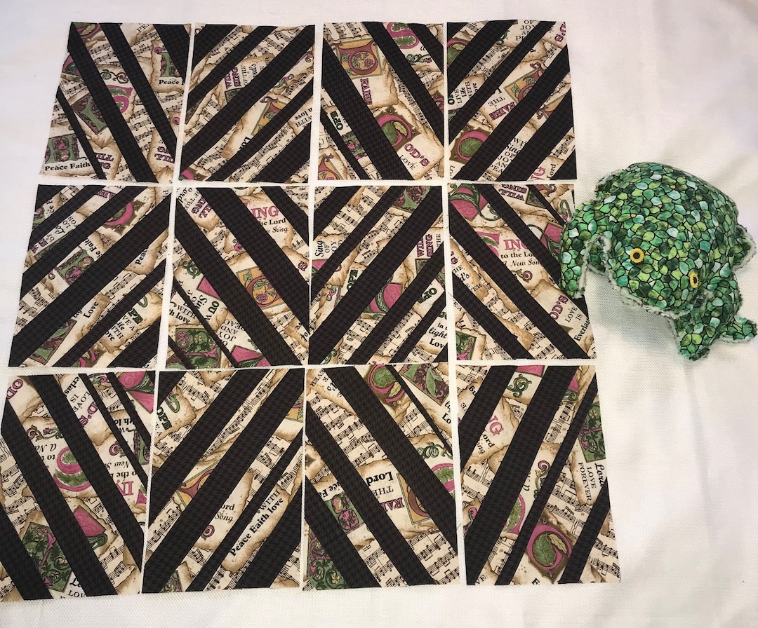 Lot of 12 Unfinished Wonky String Quilt Blocks / Craft Blocks - Etsy