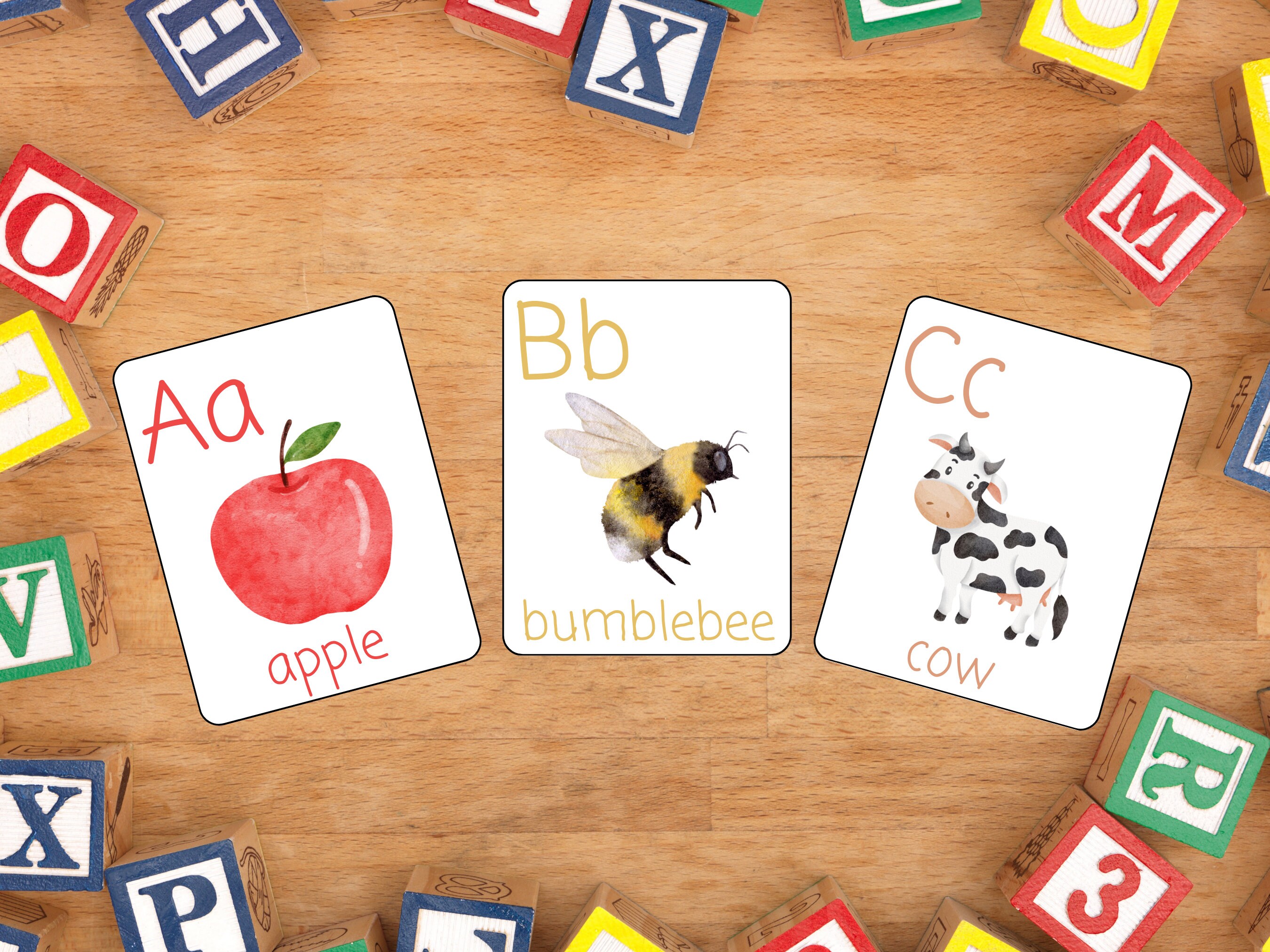Printable Alphabet Flashcards for Kids, Learning Cards for Kids ...