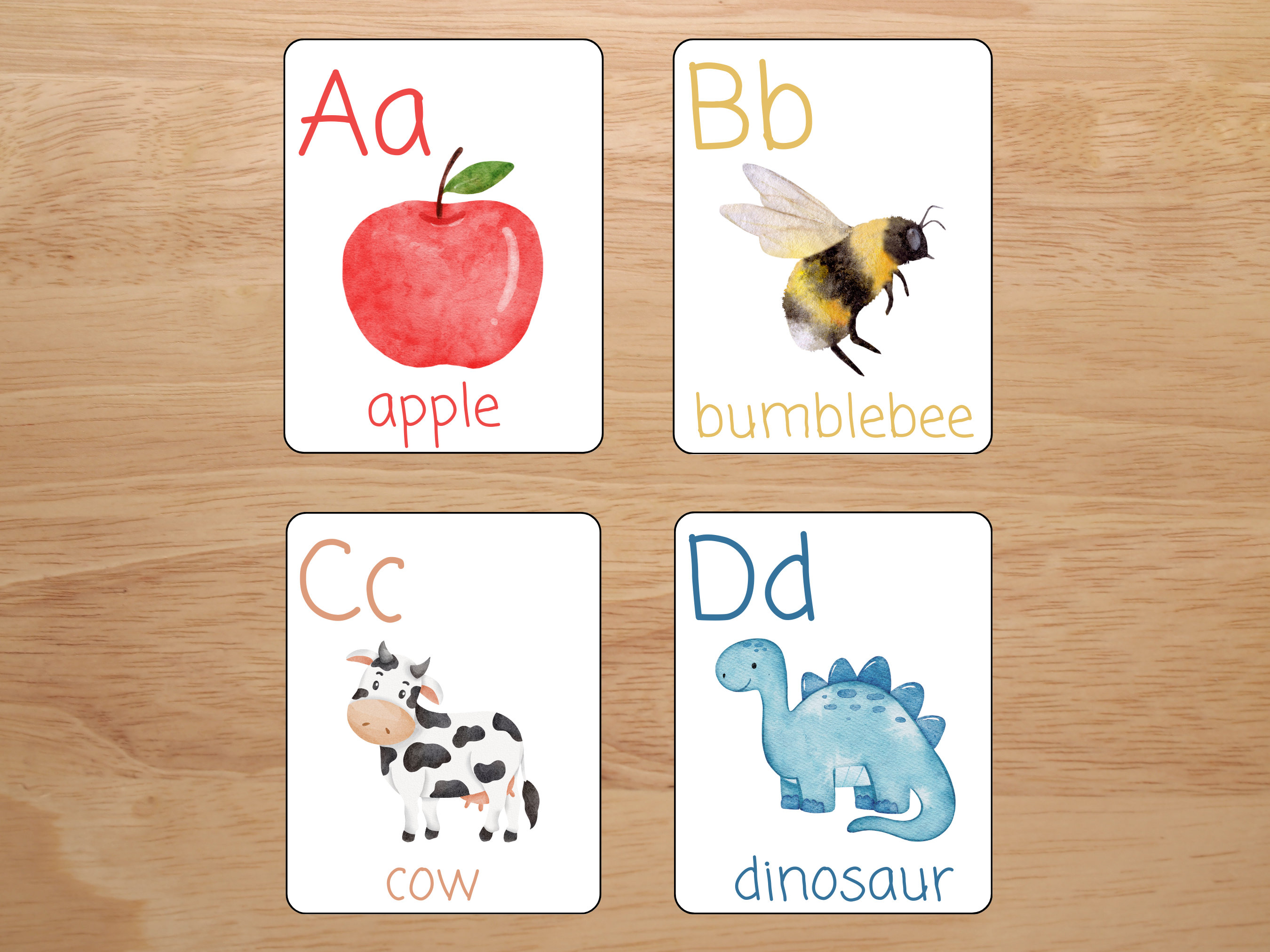 Printable Alphabet Flashcards for Kids, Learning Cards for Kids ...