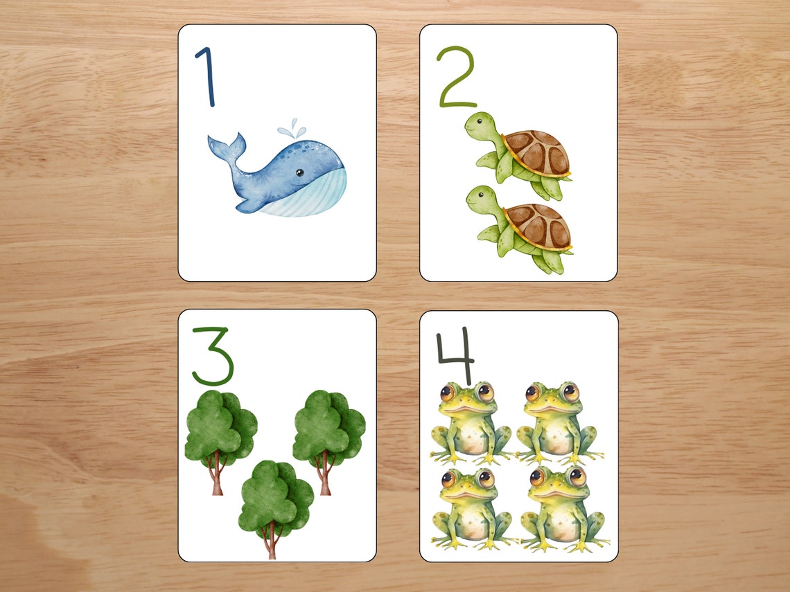 Printable Number Flashcards, Preschool Learning, Toddler Learning, 123 ...