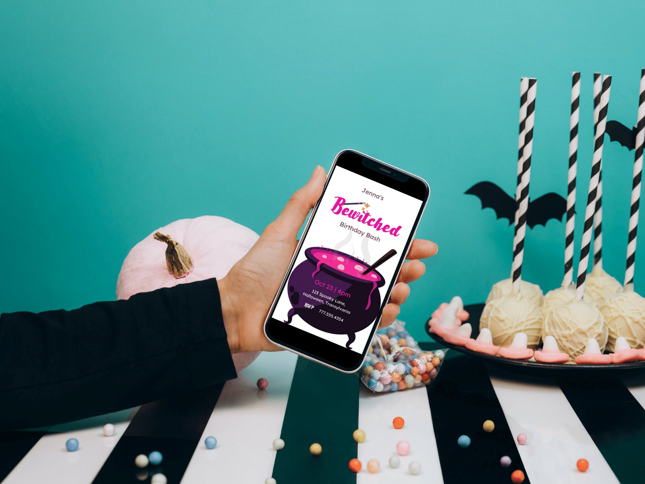 Bewitched Birthday Bash Printable Invitation, Girl's Birthday Party ...