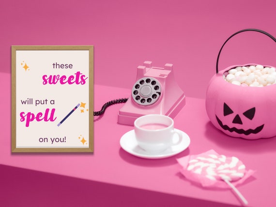 Bewitched Birthday Bash Table Sign Halloween Candy Table - Etsy