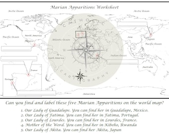 Marian Map Worksheet - Etsy