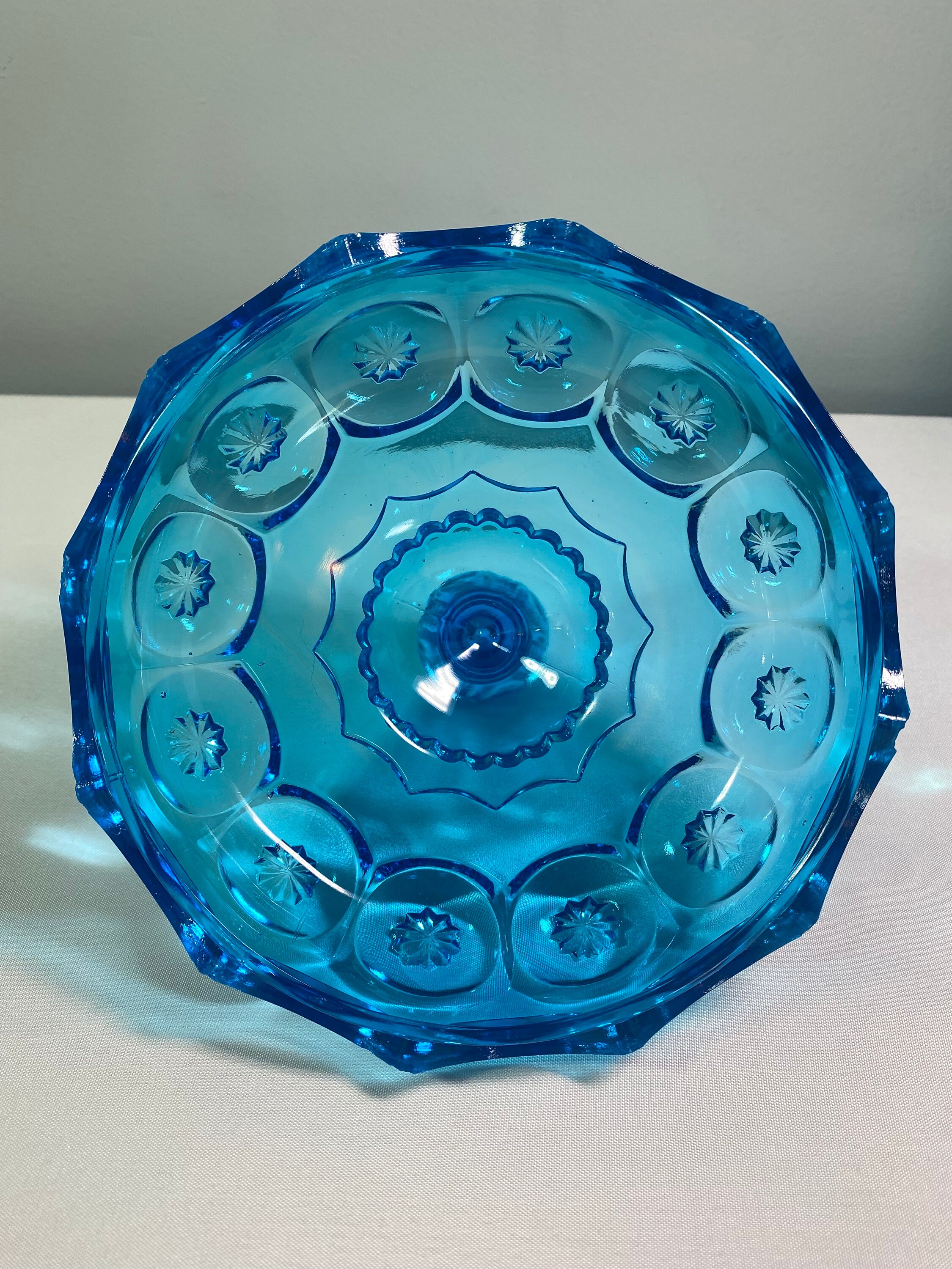 Vintage L.E. Smith Footed Candy Compote Dish With Lid Cover - Etsy