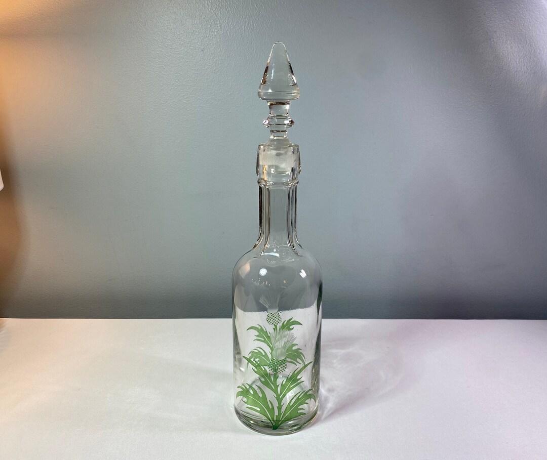 Clear Glass Decanter With Stopper and Pineapple Pattern - Etsy