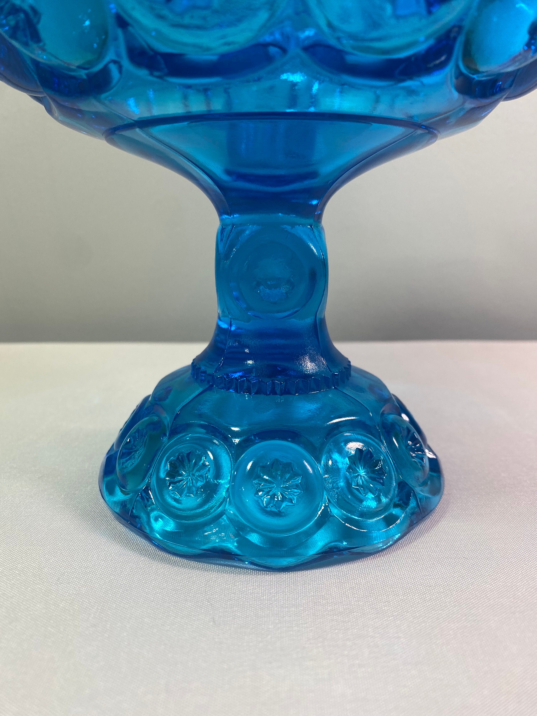 Vintage L.E. Smith Footed Candy Compote Dish With Lid Cover - Etsy