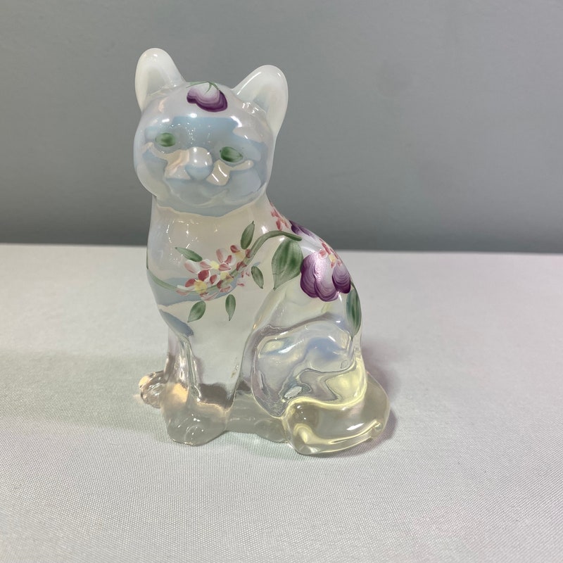 Fenton Glass Cat - Etsy