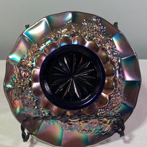Rare St. Clair Grape Patterned Carnival Glass Plate - Etsy