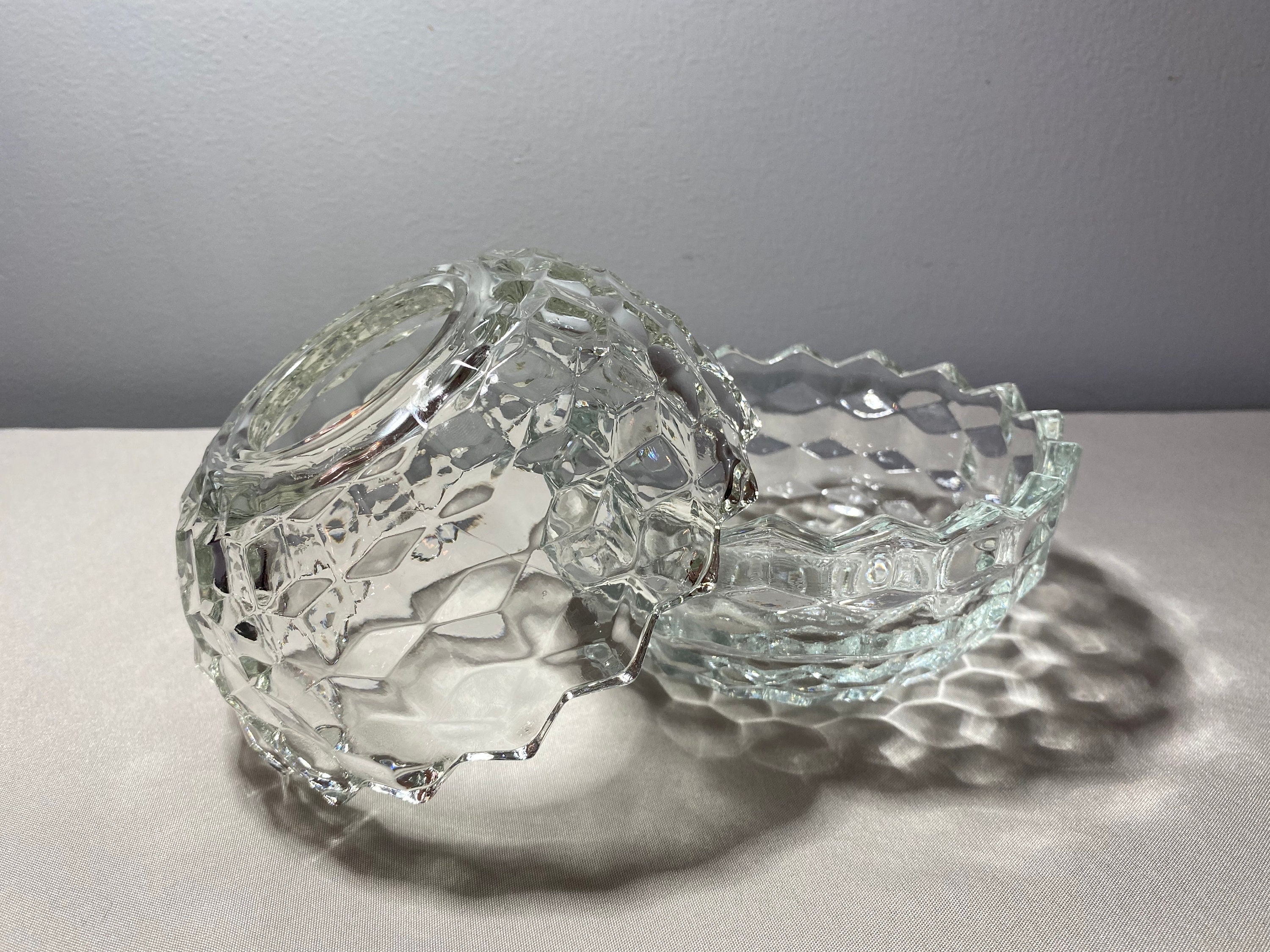 Vintage 1970s Homco Clear Glass Fairy Lamp-honeycomb Pattern - Etsy