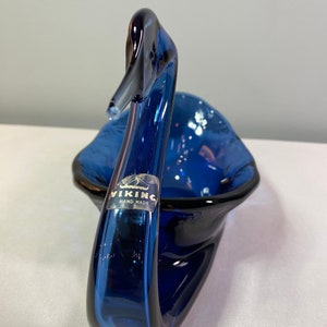 Vintage Candy Dish - Viking Glass Co - Swan Bowl - With Sticker - #7271 ...