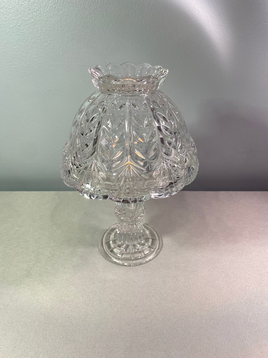 Vintage Fifth Avenue Crystal Fairy Lamp portico 24% Lead 2 Piece Made ...