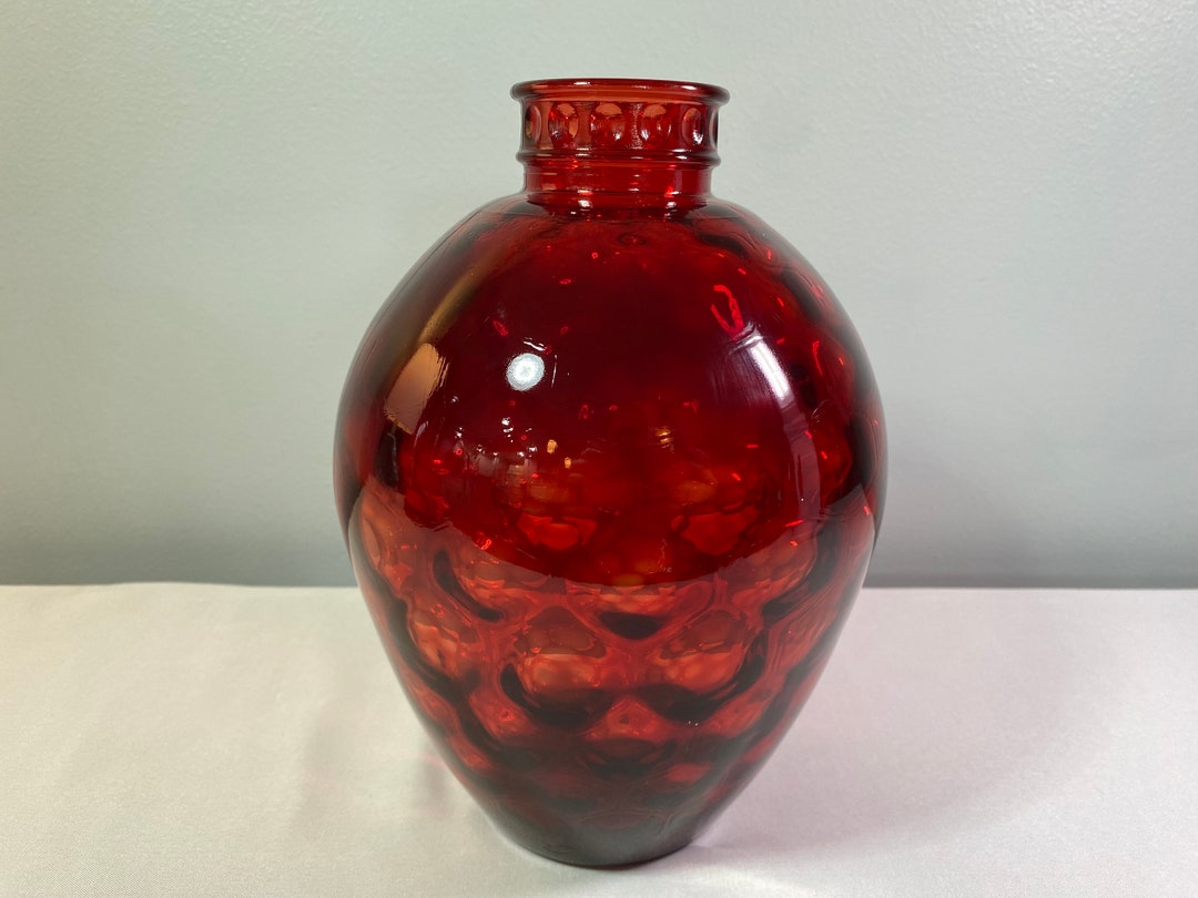 Vintage Wheatonware - Weaton - Honeycomb Decanter - Ruby Red - No ...