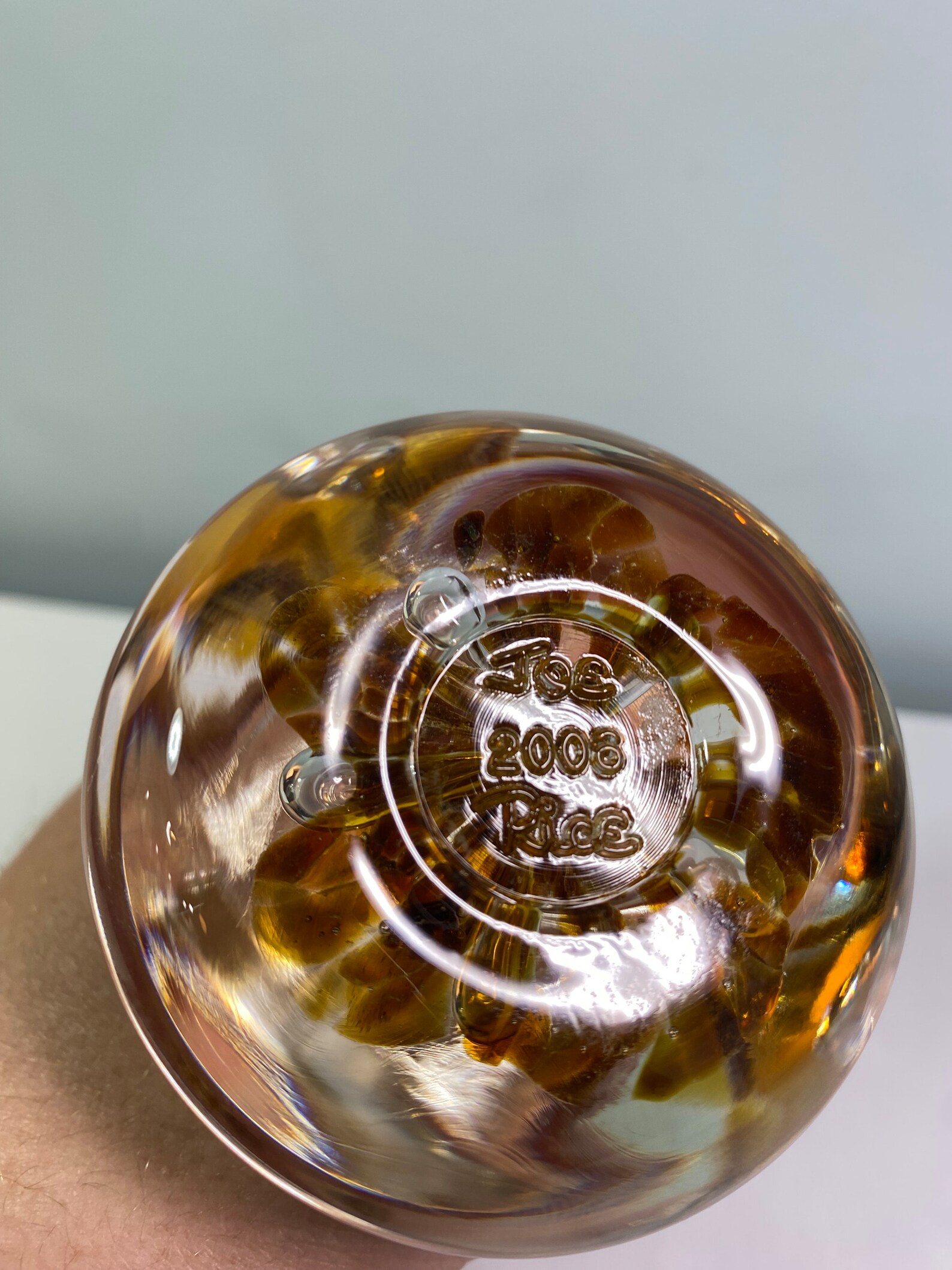 Vintage Joe Rice Glass Bell Paperweight 2006 - Etsy