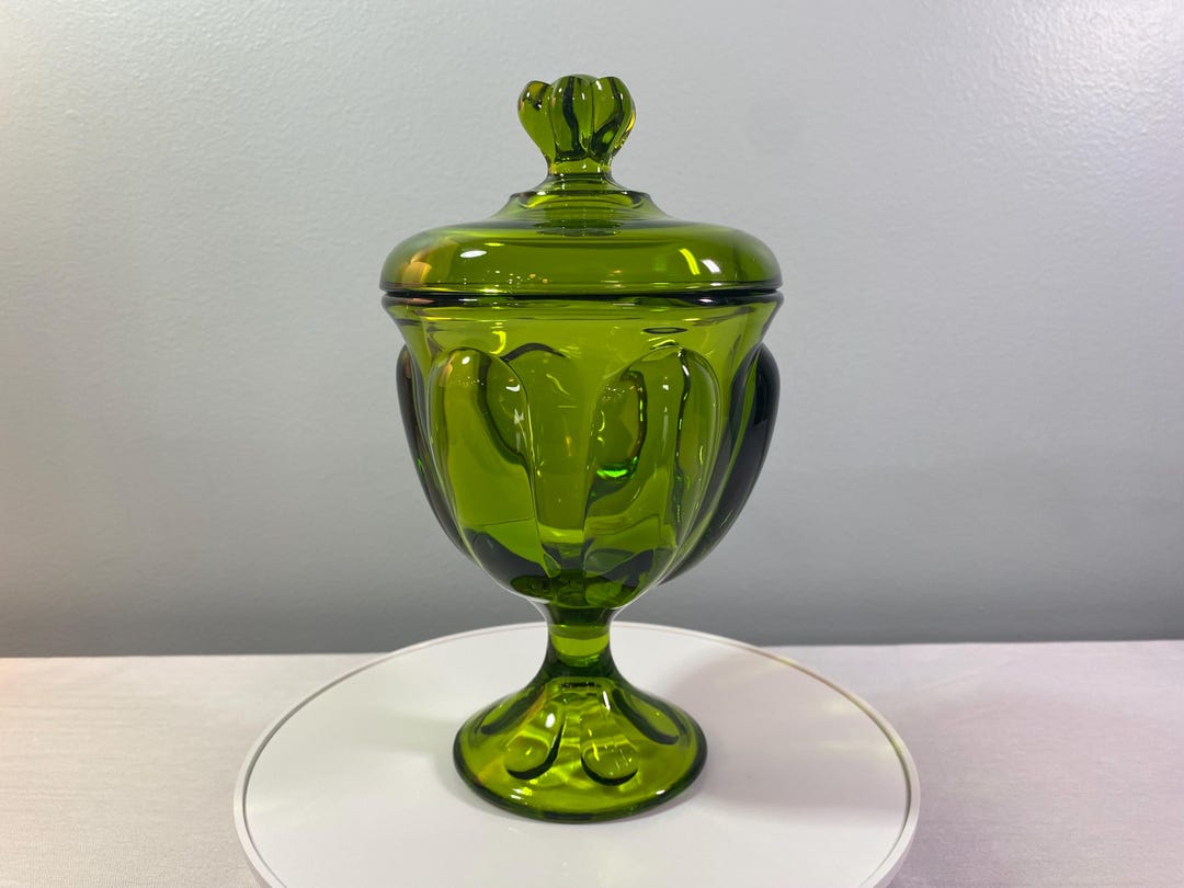 Vintage Viking Candy Dish - Epic Six Petal #6812 - Avocado Green - Etsy