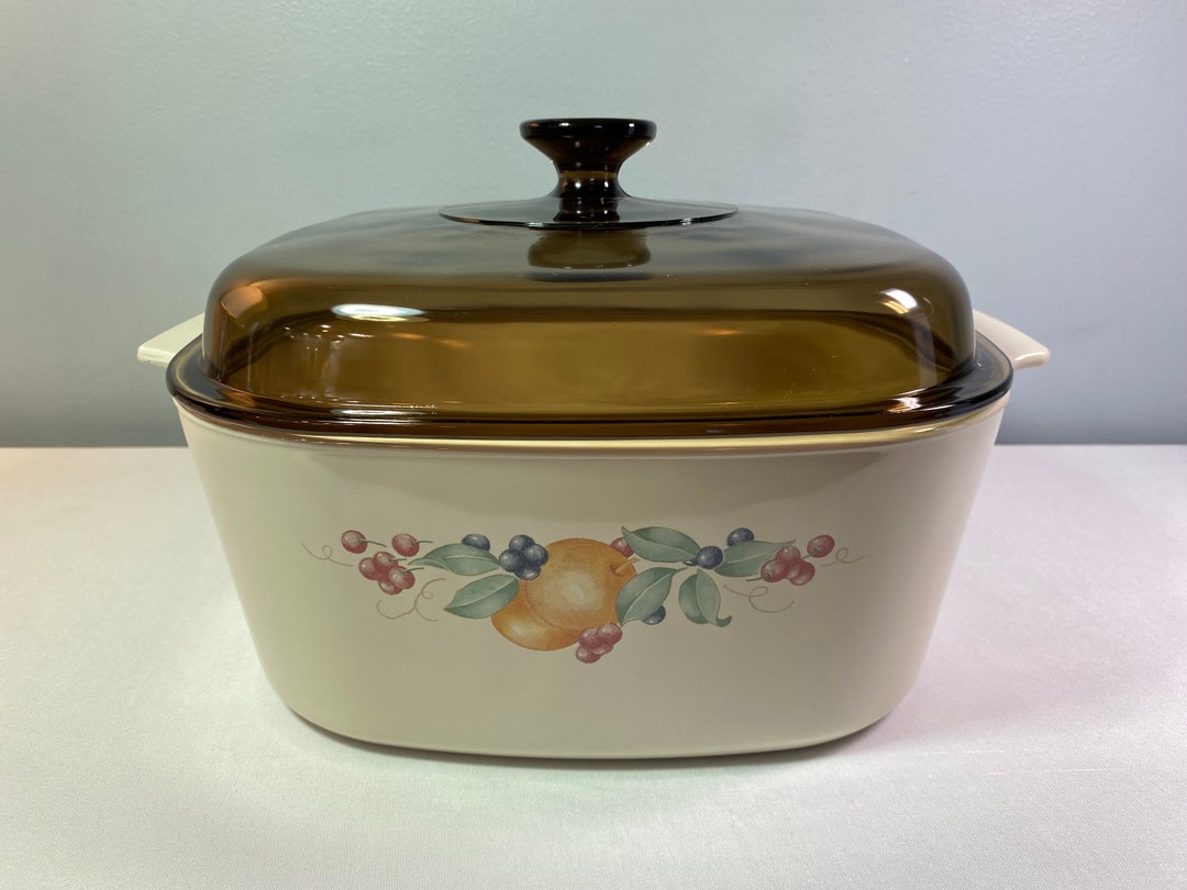 Vintage Corning Ware Abundance Pattern Casserole Dish 5L A-5-B W/ Lid A ...