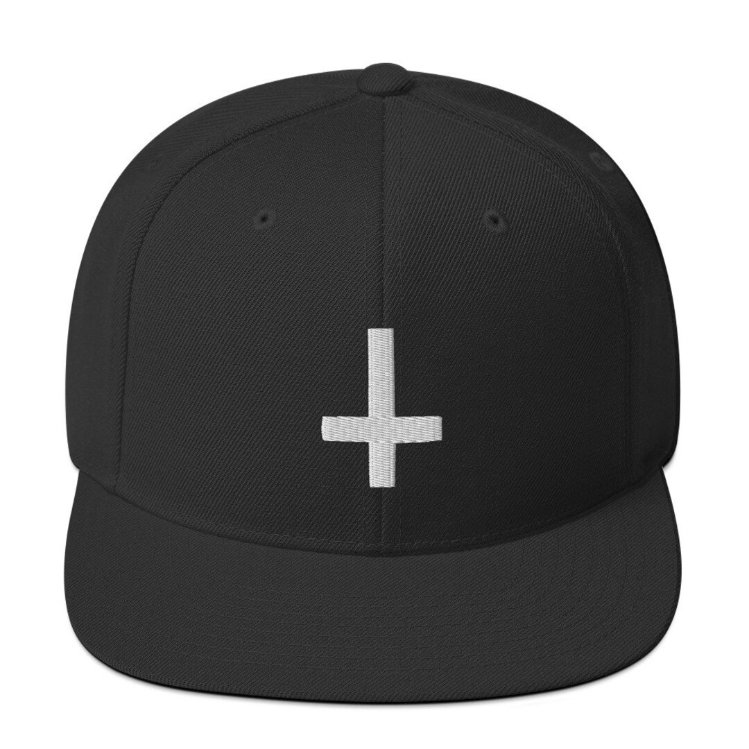 Upside Down Cross Snapback Hat - Etsy