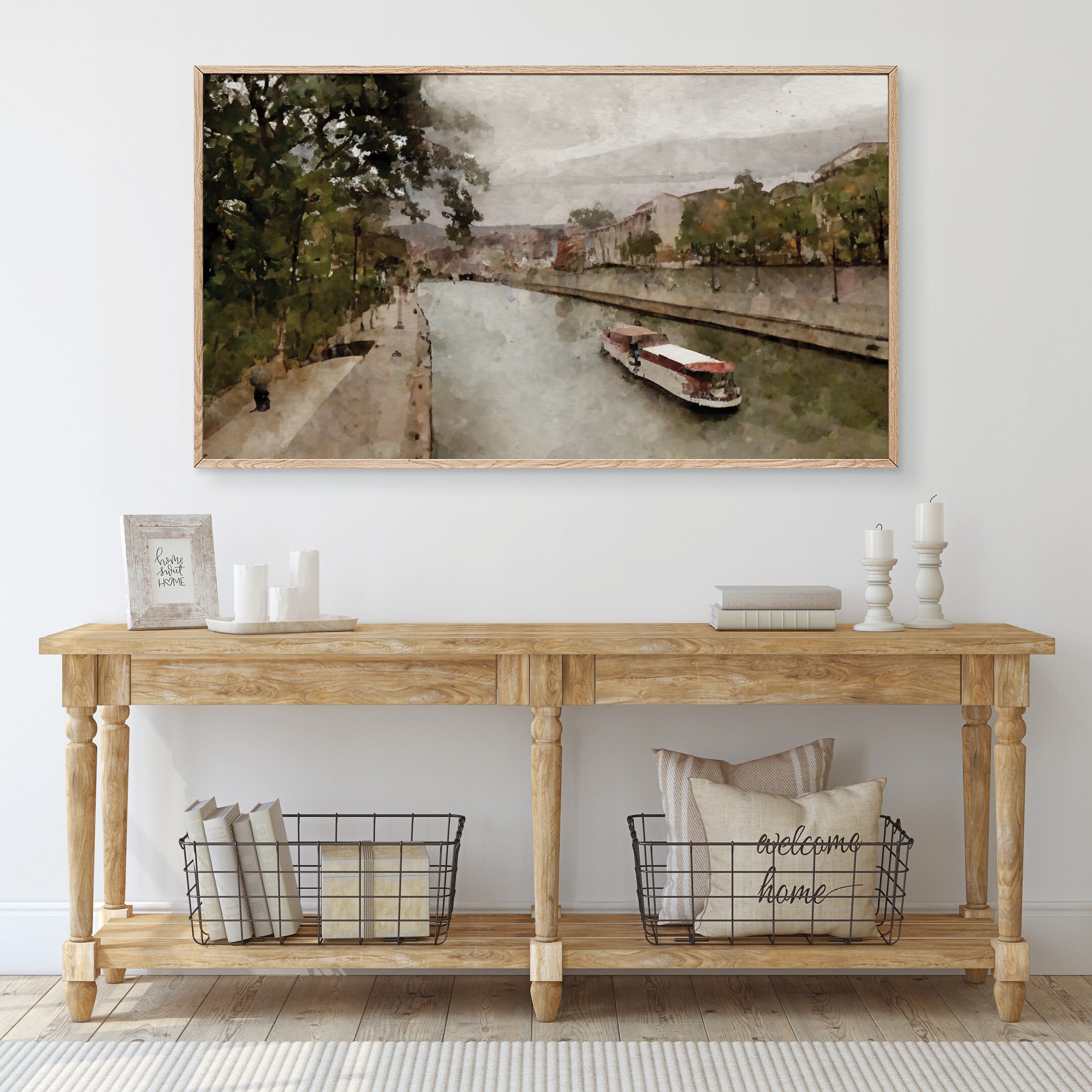 Frankreich Rahmen TV Kunst Samsung Rahmen TV Kunst Fluss Seine ...