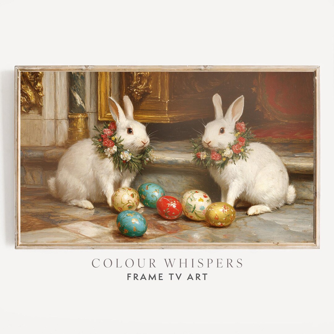 Easter Frame TV, Easter TV Art, Easter Bunny Frame TV, Easter Bunny Tv ...