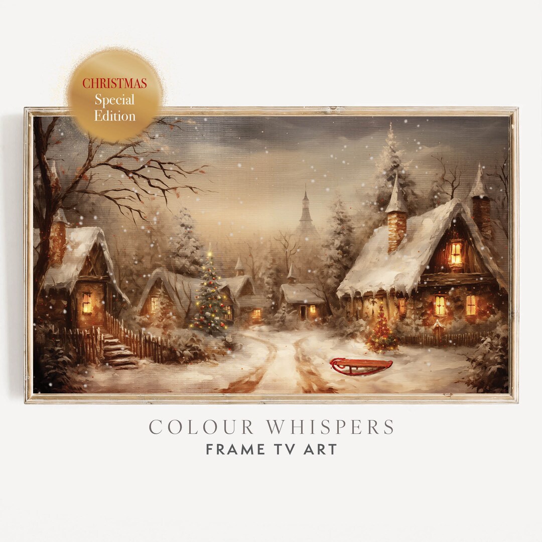 Christmas Oil Painting Christmas Frame TV Art Samsung Frame TV Art ...