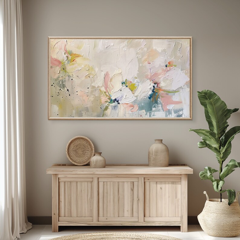 Abstract Floral Oil Painting for Samsung Frame TV (digital Download) - Etsy
