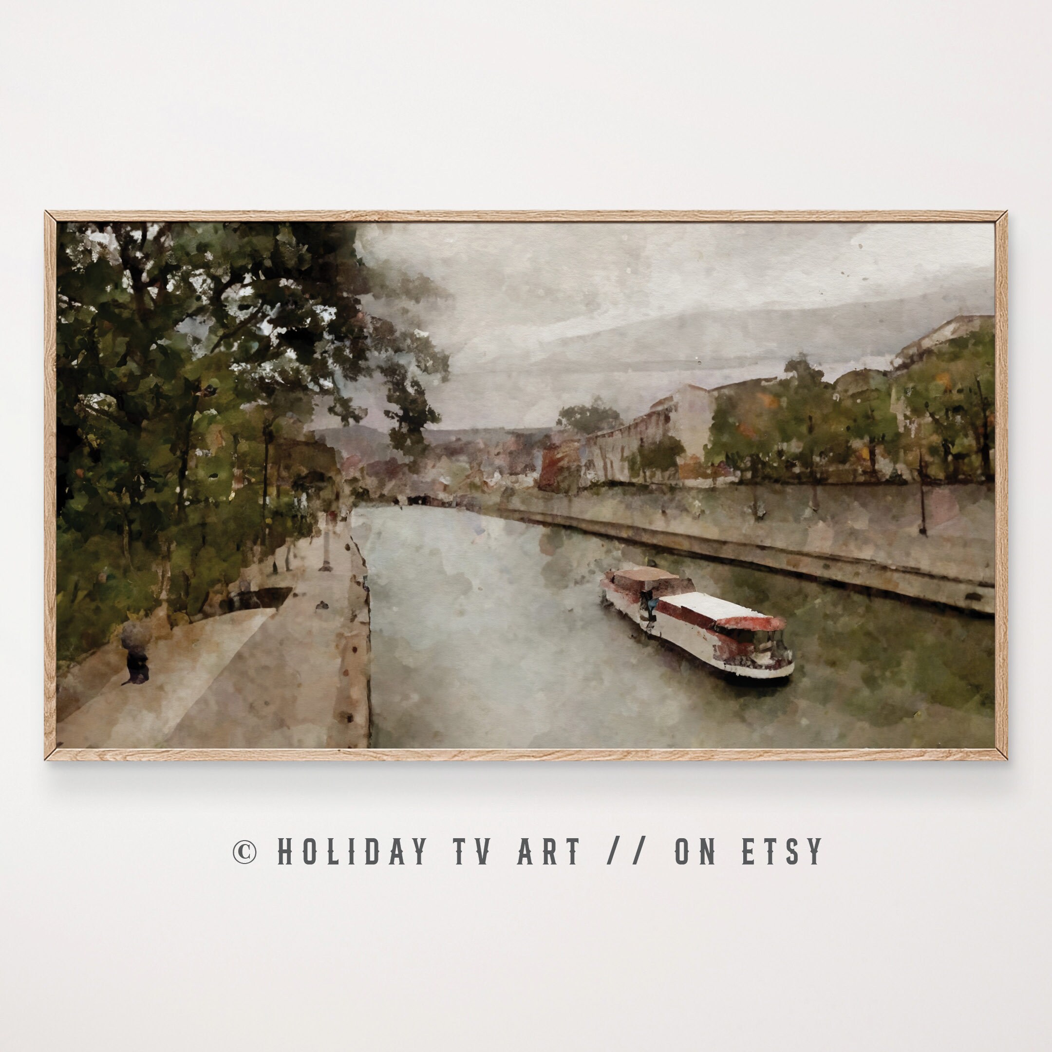 Frankreich Rahmen TV Kunst Samsung Rahmen TV Kunst Fluss Seine ...