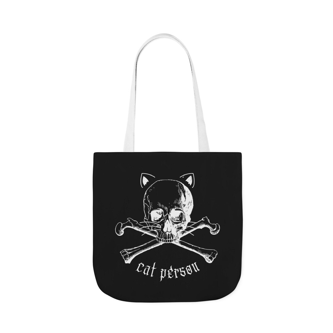 Cat Person for Life Skull and Bones Undead Tote (multi-handle Color ...