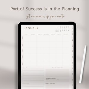 Digital Daily Planner | Monthly Planner | Weekly Planner | Minimalist ...