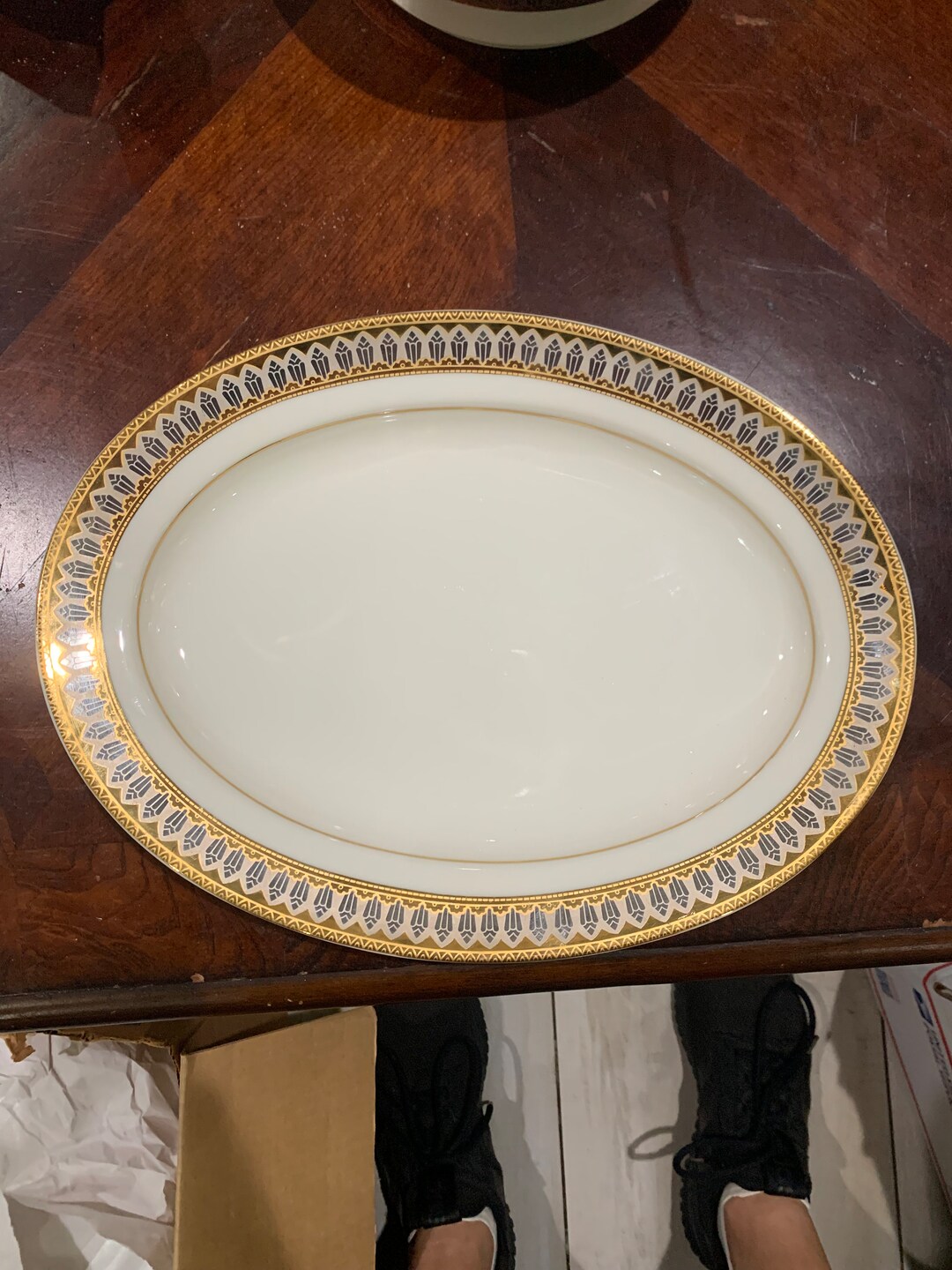 San Marco Gold & Pewter 14 Oval Platter Gorgeous - Etsy