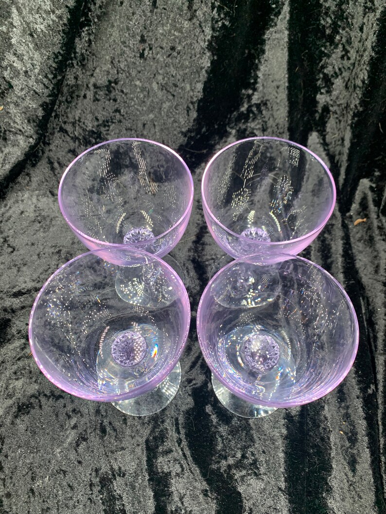 Set of 4 Tiffin-franciscan Twilight Blue Alexandrite Wine Glasses HTF - Etsy