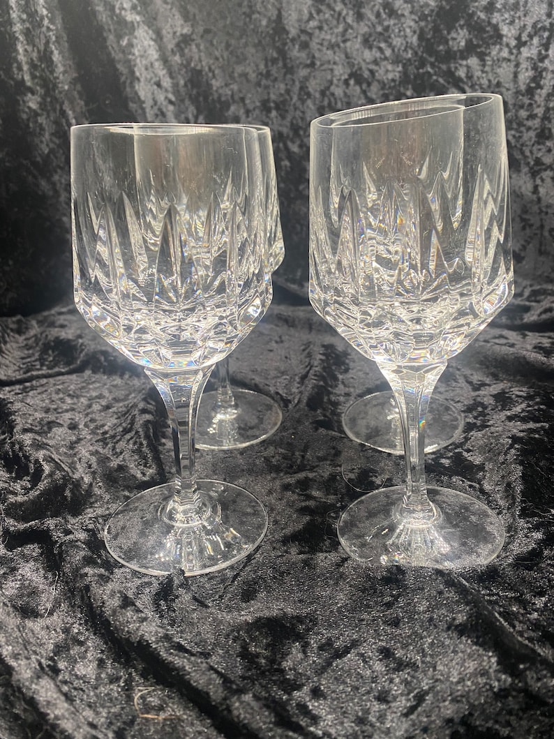 Lot of 4 Nachtmann Bavarian Crystal Red Wine Glasses Helena Pattern - Etsy